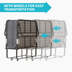 Alwyn Home Folding Bed With Mattress For Adults,51" Rollaway Bed With 5 ...